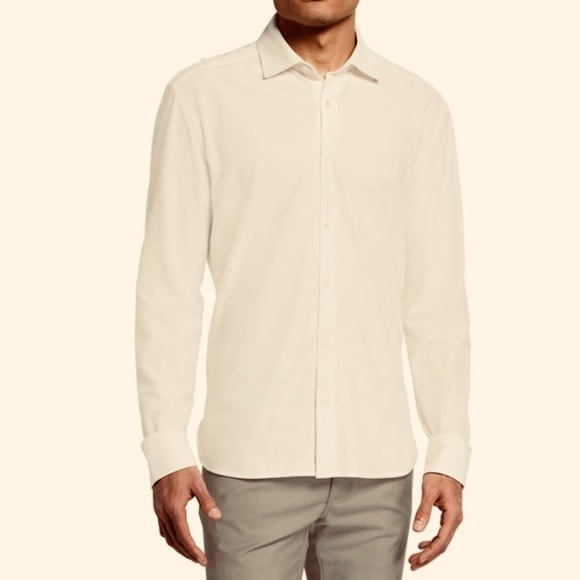 Ermenegildo Zegna | Shirts | Ermenegildo Zegna Off White Cream Button Down Long | Poshmark
